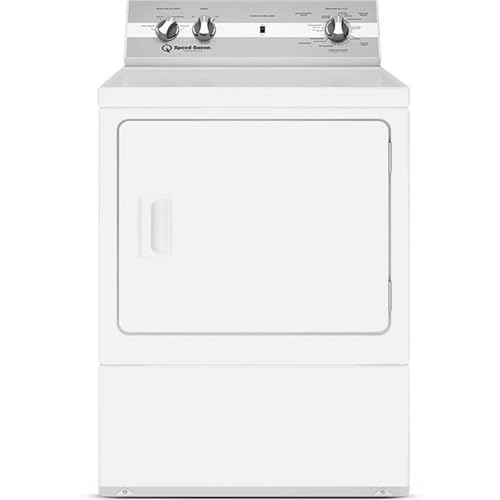 Speed Queen DC5003WE 27" Electric Dryer with 7 cu. ft. Capacity, Galvanized Cylinder, Reversible Door, 220 CFM Exhaust Fan, in White
