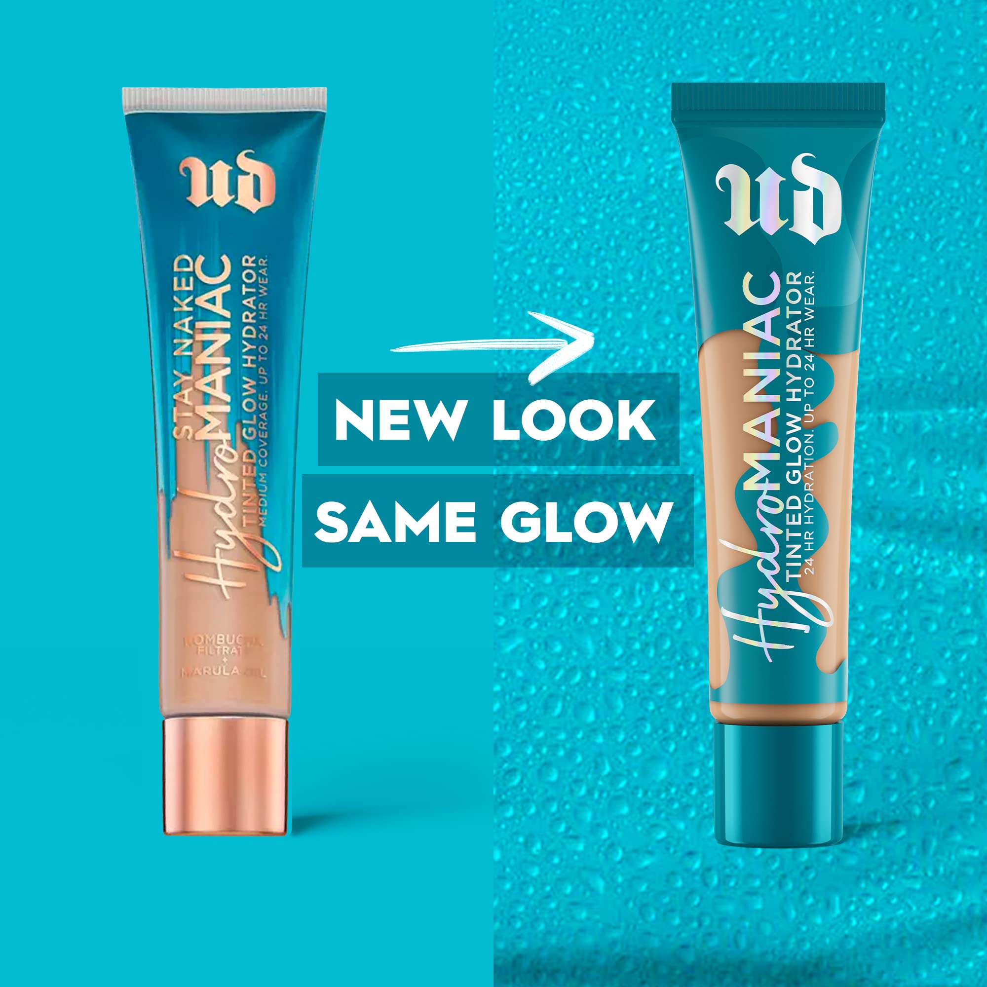 Urban Decay Hydromaniac Dewy Foundation (40 Light Neutral), Hydrating Tinted Moisturizer for Dry Skin, Buildable Medium Coverage, Non-comedogenic, Vegan, Cruelty-free - 1.1 fl oz