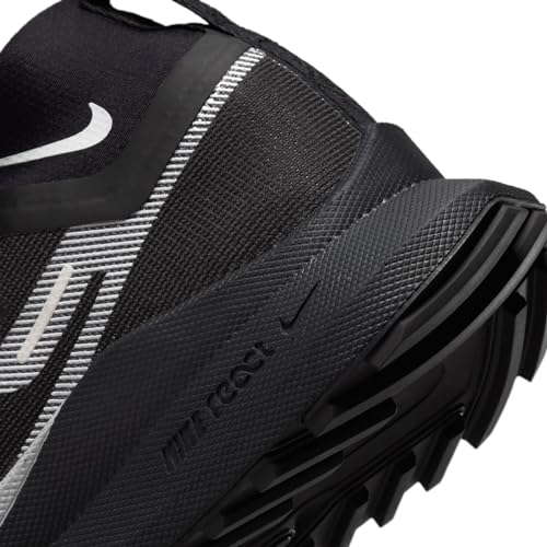 Nike Men's Low-Top Sneakers, Black Wolf Grey Reflect Silver, 10