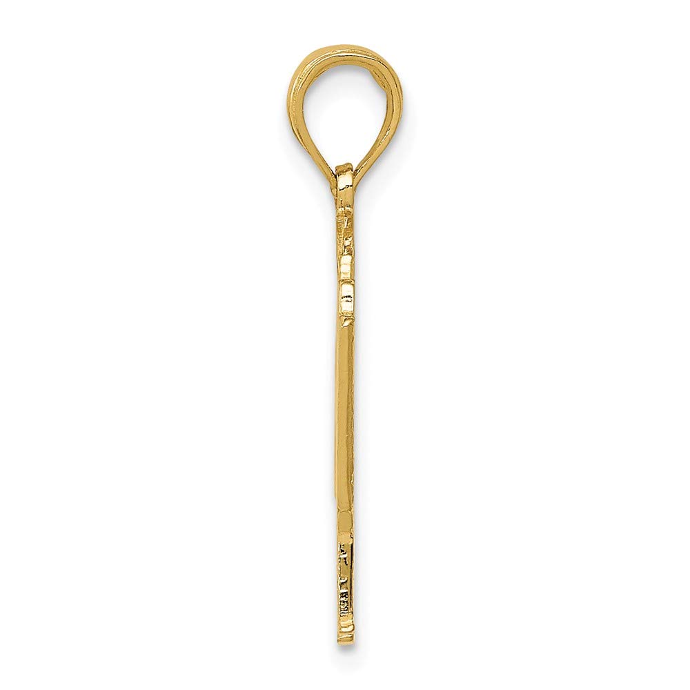 Solid 14k Yellow Gold Piano Pendant Charm - 25mm x 20mm