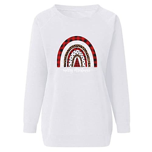 Women's Autumn and Winter Christmas 3D Print Pullover Fashion Long Sleeve Tops Round Neck Cute Sweatshirt