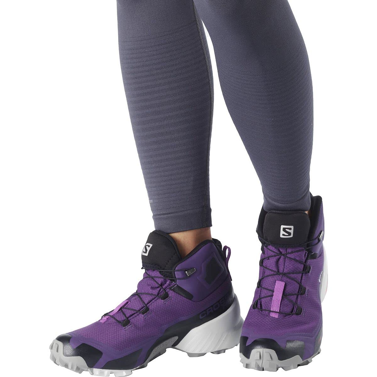 Salomon L414296007.5 Cross Hike Mid GTX W Grape/Frstgy 7.5 Women's