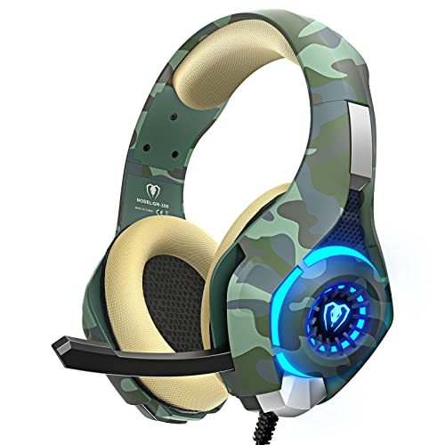 Tatybo Gaming Headset for PS4 PS5 Xbox One, PS4 Headset with Mic Stereo Surround Sound Headphones Noise Canceling
