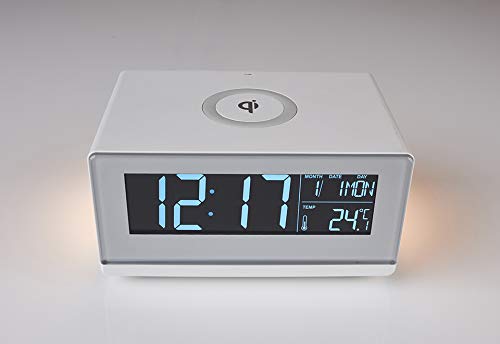 Sharper Image Wireless Charging Alarm Clock by Sharper Image