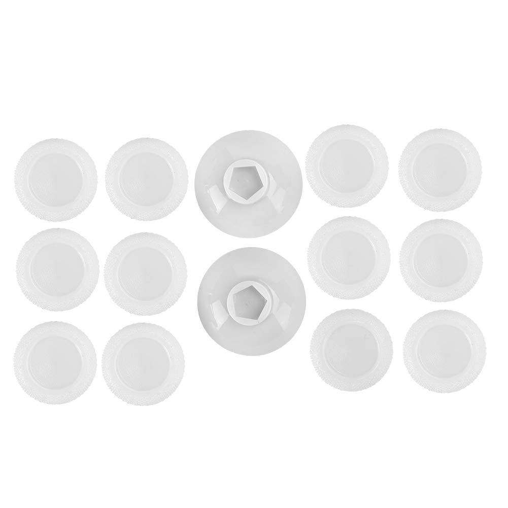 Thumb Grips Cover, Strong Wear Resistance Pc and TPU Thumb Grip Cap, for PS4, Xbox ONE, Gamepad,(White)