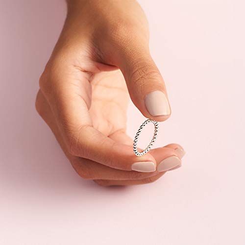 Pandora Beaded Ring - Hand-Finished Silver Ring - Ring for Women - Gift for Her - Sterling Silver - Size 7