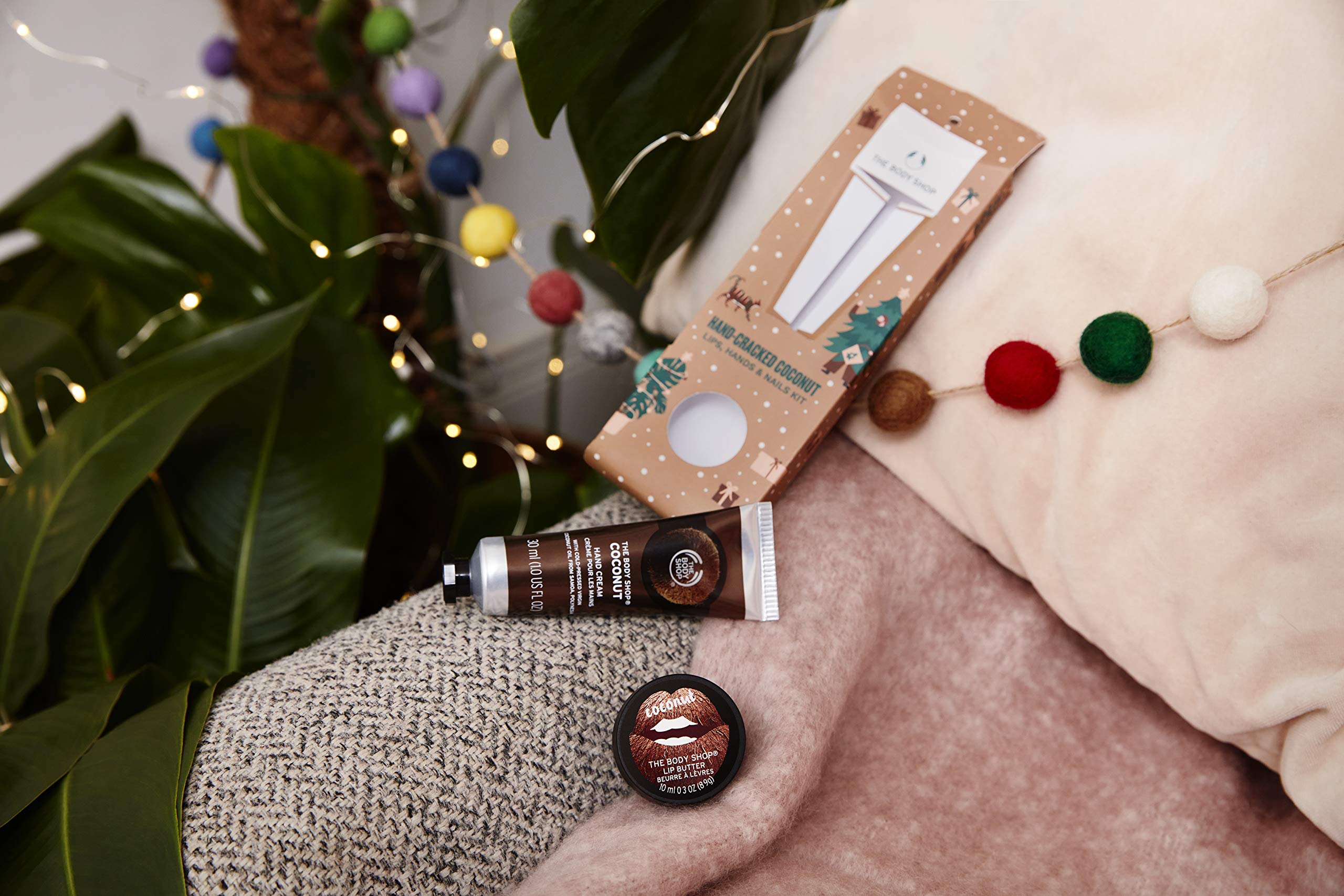 The Body Shop Nourishing Coconut Lip and Handcare Kit, Includes Nutty Treats For Lips, Hands, And Nails