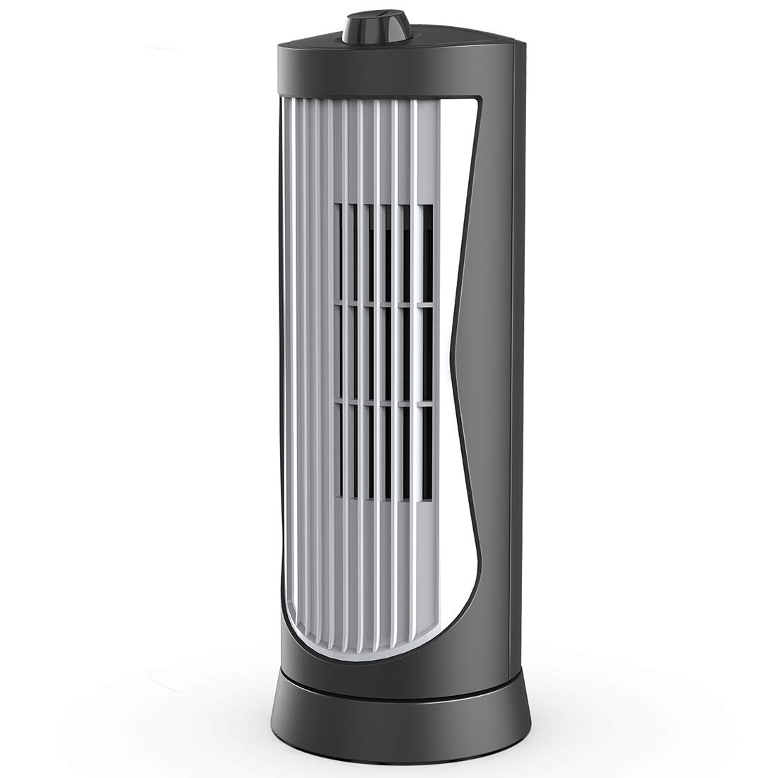 Small Tower Fan, Cooling Fan, 13 inch Desk Fan Electric Oscillating Tower, 2 Settings, Turbine Technology, Rotating Standing Fan for Home Office Tabletop