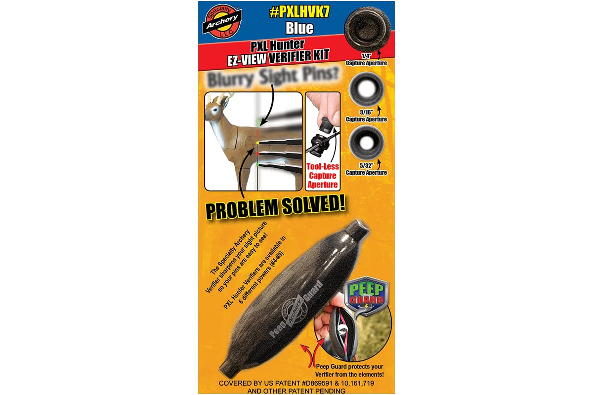 Specialty Archery - PXL Hunter EZ-View - Verifier Kit - w/ #5 Verifier & Peep Guard - Purple