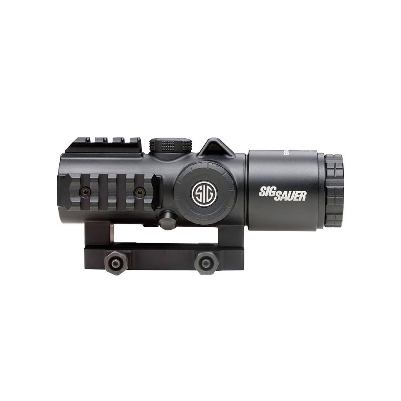 SIG SAUER Bravo3 3x24 mm 0.5 MOA Lightweight Durable Waterproof Fogproof Red Dot Sight for Rifle, 5.56/7.62 Horseshoe Dot Reticle (SOB33101)