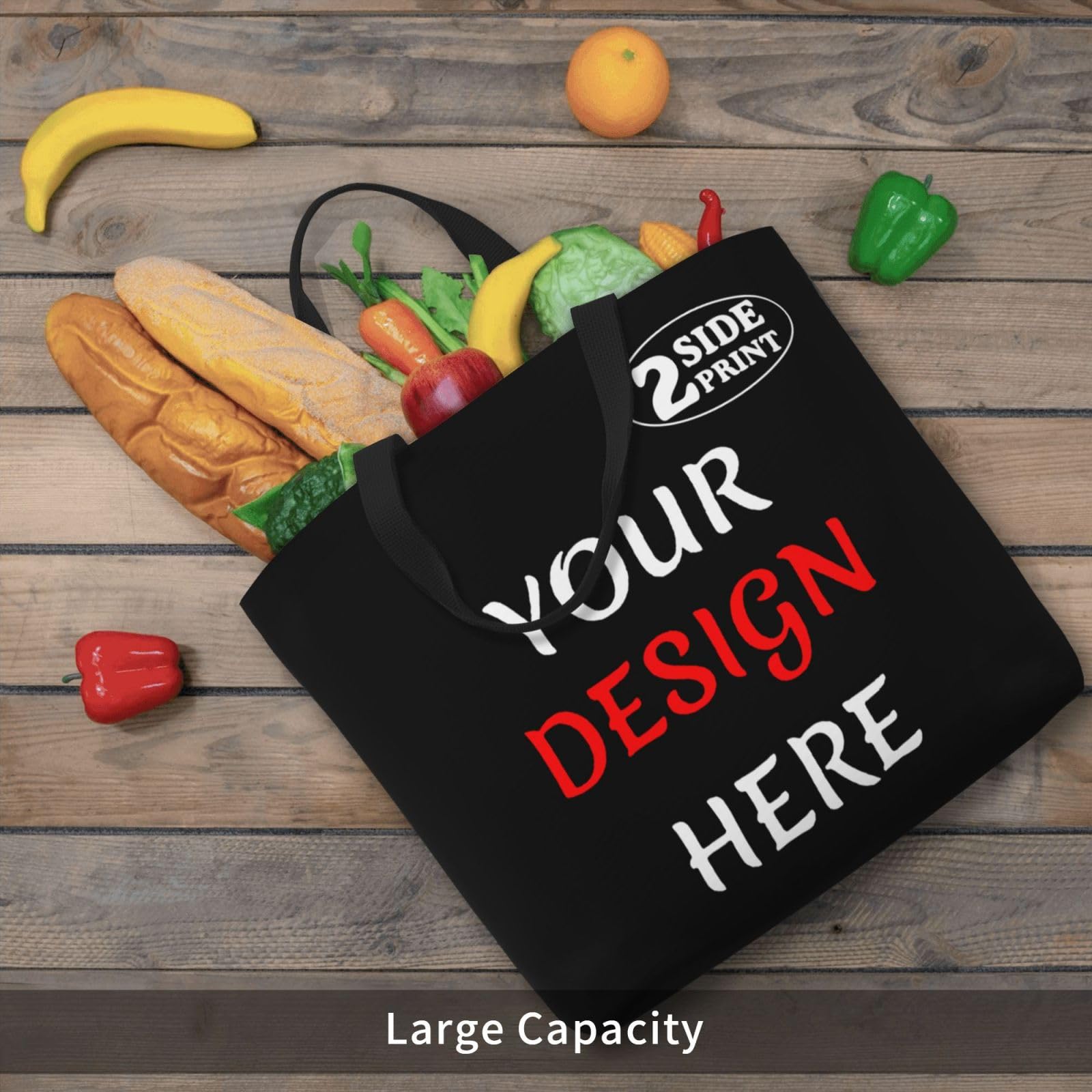 Personalized Tote Bag Custom Bag Add Your Design For Business Work Travel Personalized Shoulder Bag Custom Shopping Handbag For Women, Mom, Teachers