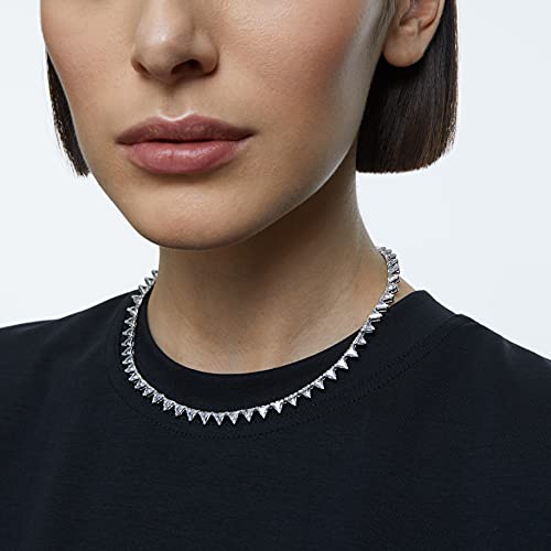 SWAROVSKI Matrix Necklace, Triangle, Clear, Rhodium Finish