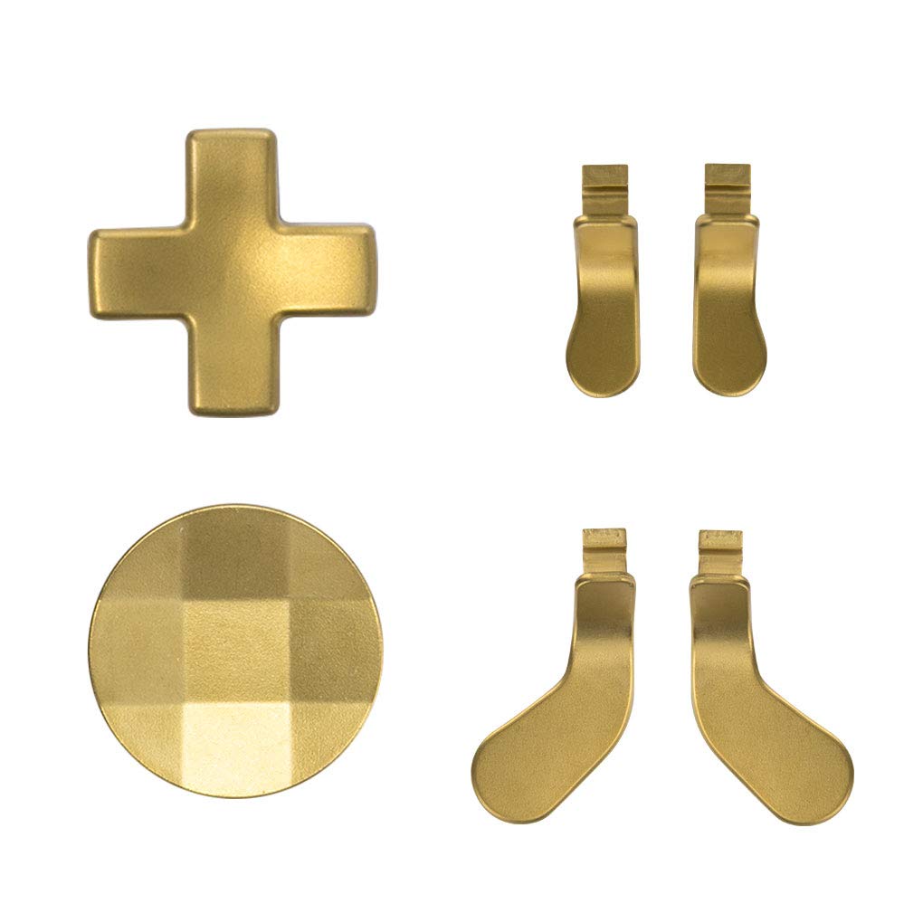 TOMSIN Replacement Metal D-Pads and Paddles for Xbox Elite Controller Series 2 and for Xbox Elite Wireless Controller (Gold)