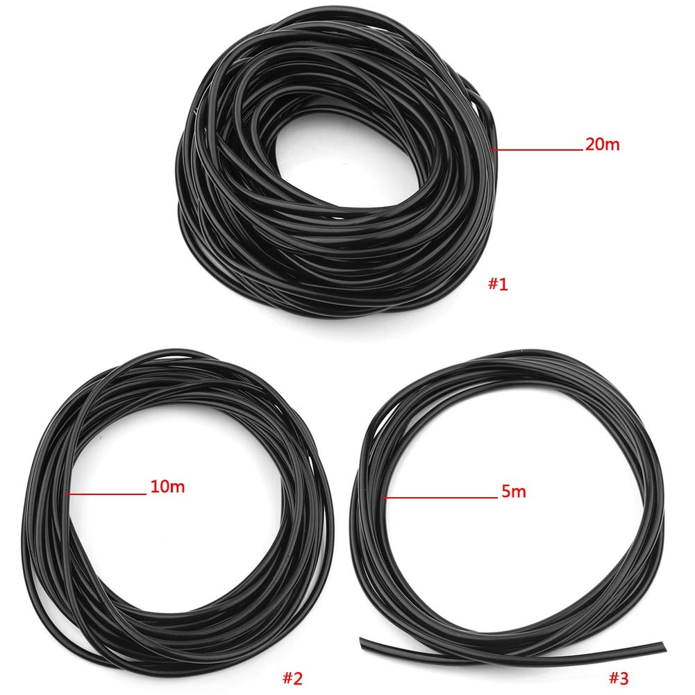 Qmee Irrigation Pipe, 5 m/10 m/20 m PVC Irrigation Hose Hose Pipe 4/7 mm Micro Dripper Irrigation System for Garden Greenhouse Patio Lawn(20M)