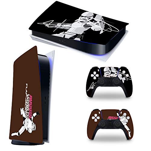 Space Battle PS5 Standard Edition Whole Body Vinyl Skin Sticker Decal Cover for PlayStation 5 System Console and Controllers