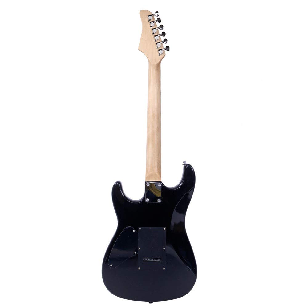 Waful 6 String Electric Guitar Beginner Kit, Solid Body Electric Guitar, Lightning Style Electric Guitar, Right Handed, with Power Cord/Strap/Bag/Plectrums Black & Dark Blue