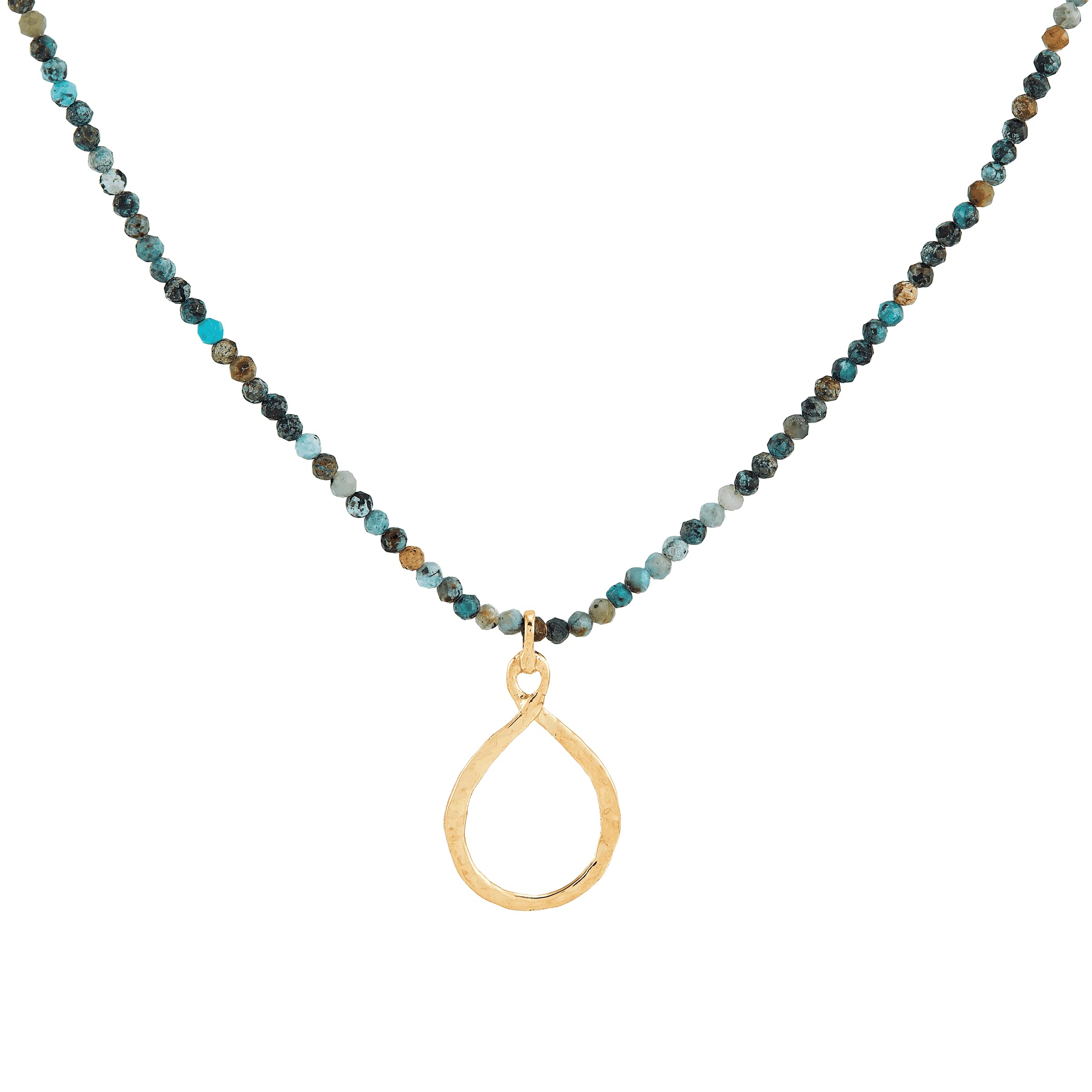 Silpada 'Just a Glimmer' Turquoise Pendant Necklace in 10K Yellow Gold, 16"