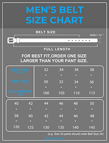 YOETEY Full Grain Leather Belt for Men - Mens Belt Casual 1 1/2" with 100% Italian Cow Leather - Roll Buckle Oval Hole for Smooth Wearing
