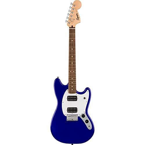 Squier Bullet Mustang HH Electric Guitar, with 2-Year Warranty, Imperial Blue, Laurel Fingerboard
