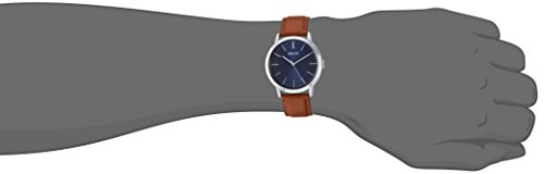 Relic by Fossil Men's Jeffrey Three-Hand Silver Alloy Metal and Brown Leather Band Watch (Model: ZR77298)