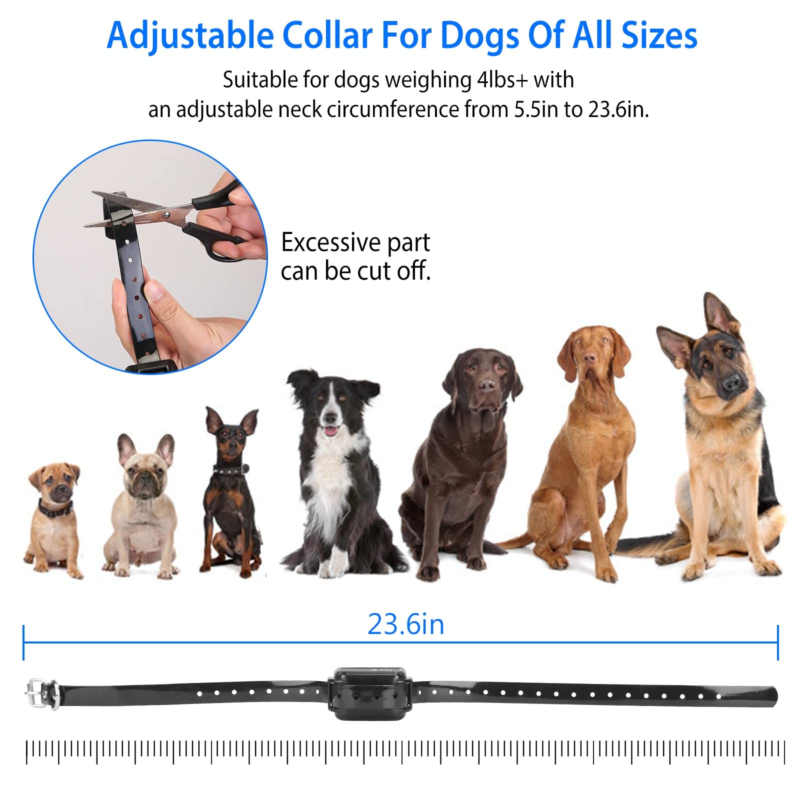 Rivulet Electric Wireless Dog Fence System Electric Fence Automatic Trigger Pet Shock Containment Boundary System Adjustable Range Up to 722ft-IPX8 Waterproof Rechargeable Collar, Small Medium Large