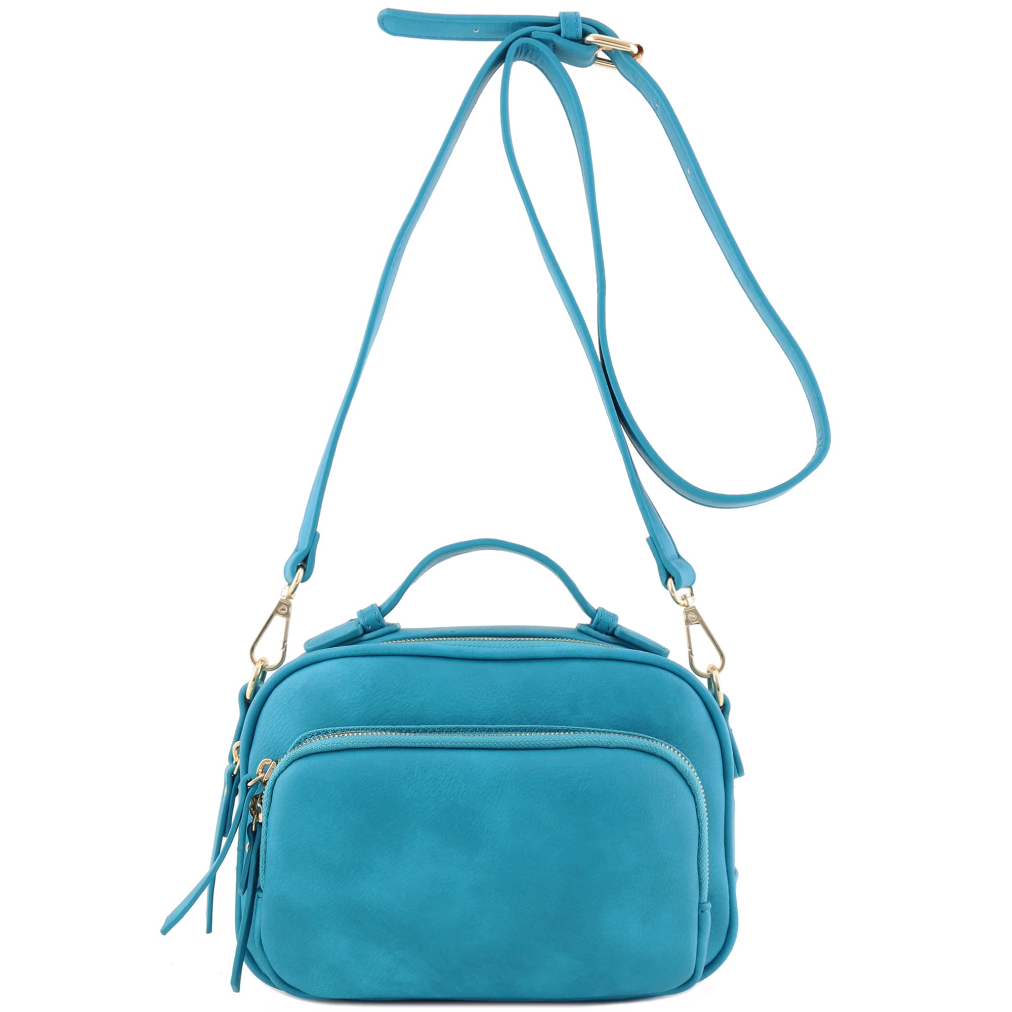 Top Handle Mini Satchel Bag Crossbody Purse (Teal)