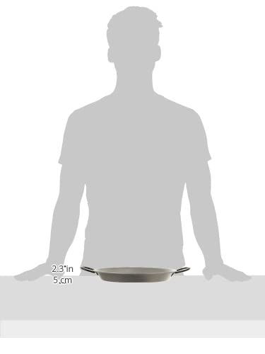 Vaello La Valenciana Polished Steel Valencian Paella Pan, 30 cm, 30cm, Silver