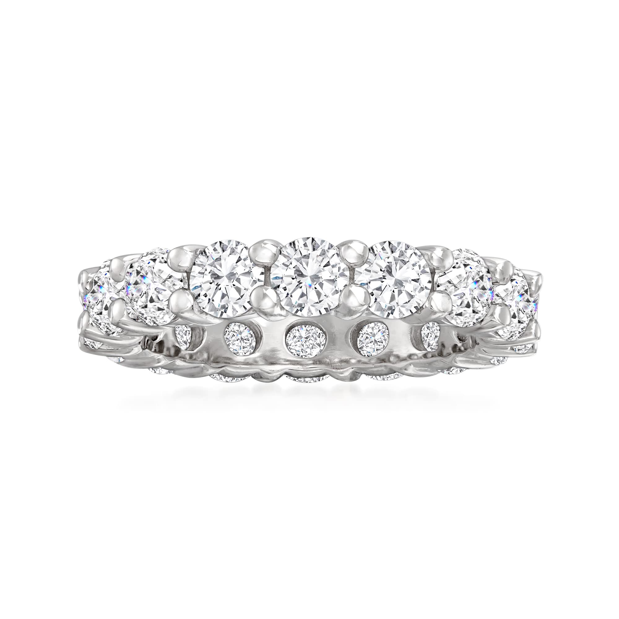 Ross-Simons 3.90 ct. t.w. CZ Eternity Band in Sterling Silver. Size 8
