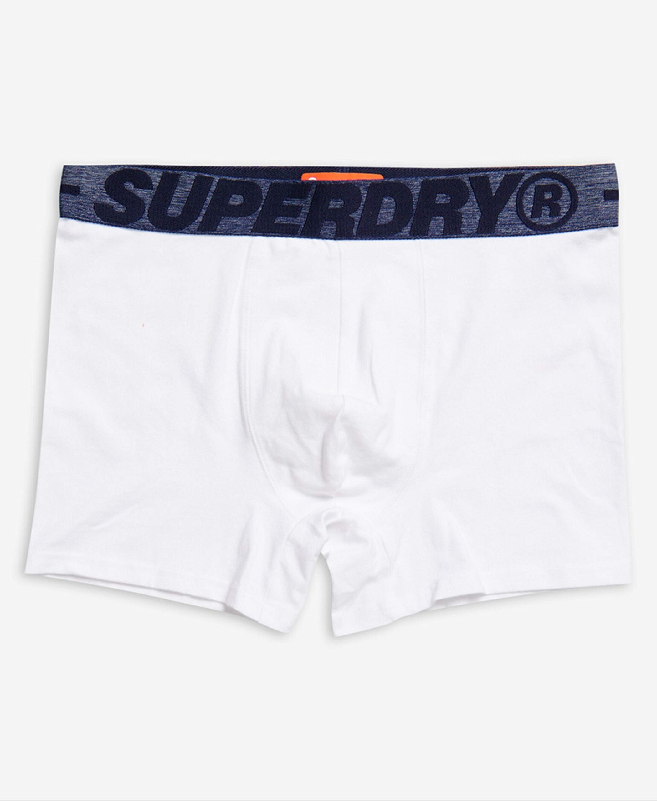 Superdry Mens Organic Cotton Boxer Double Pack White Multipack Size Xl