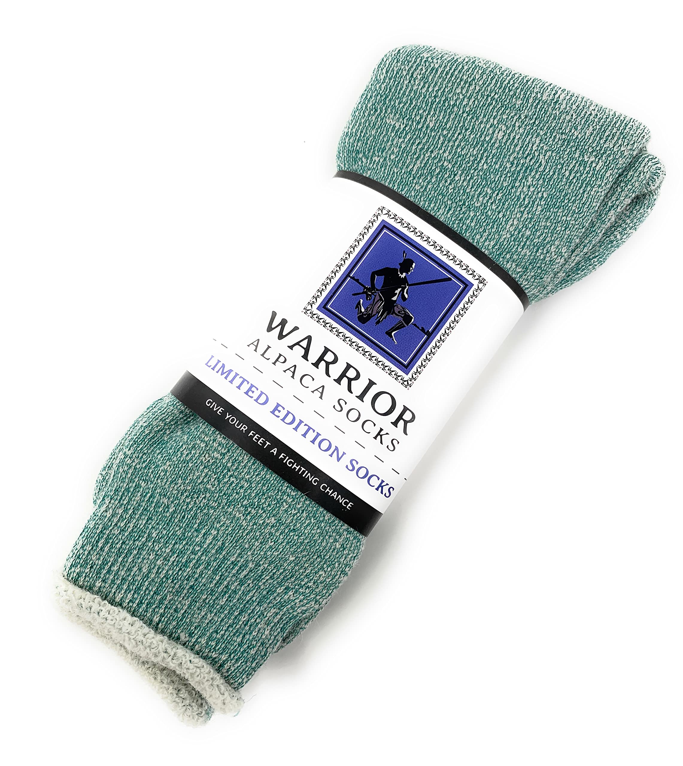 WARRIOR ALPACA SOCKS - Koze Kick Back Terry Lined Pure Alpaca Wool Socks For Men and Women (Medium, Pine Green)