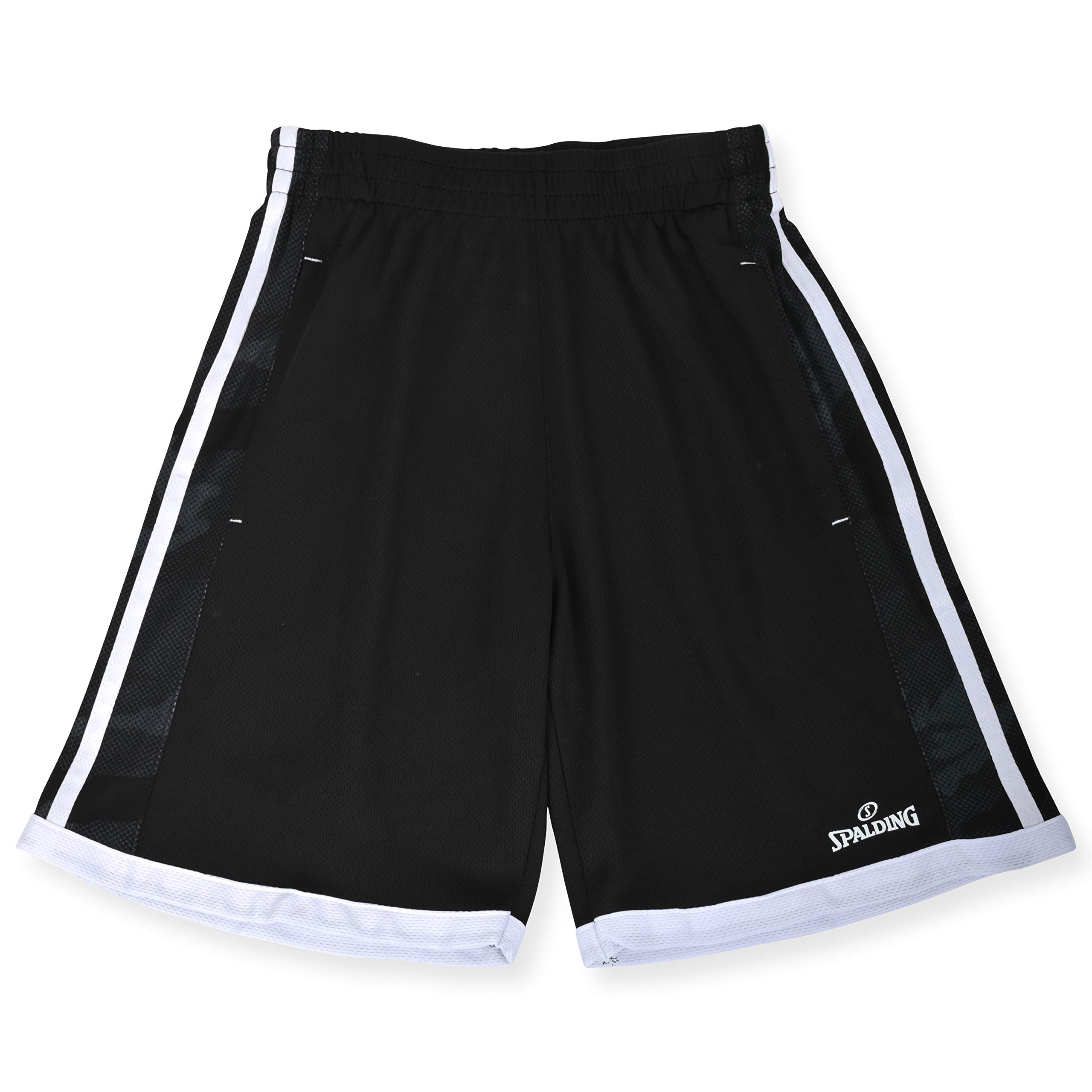 Spalding Boys Jab Camo Performance Athletic Basketball Short, Black, 14/16