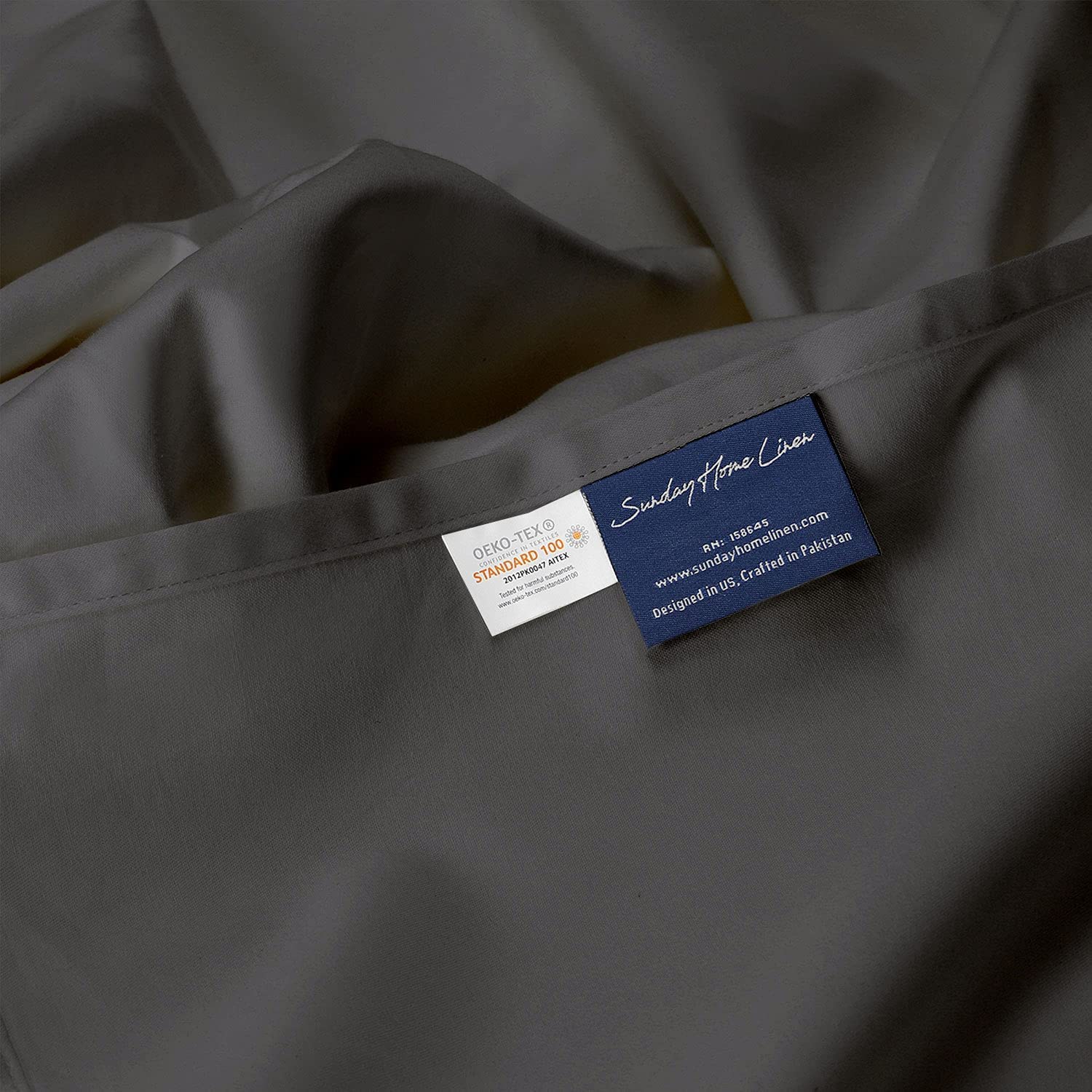 Sunday Home 400 Thread Count 100% Cotton Sheets - Solid Navy Blue Full Sheets Set 4 Piece - Ultra Soft Long Staple Sateen Weave Luxury Bed Sheet Set with 15" Deep Pockets - Oeko Tex Certified
