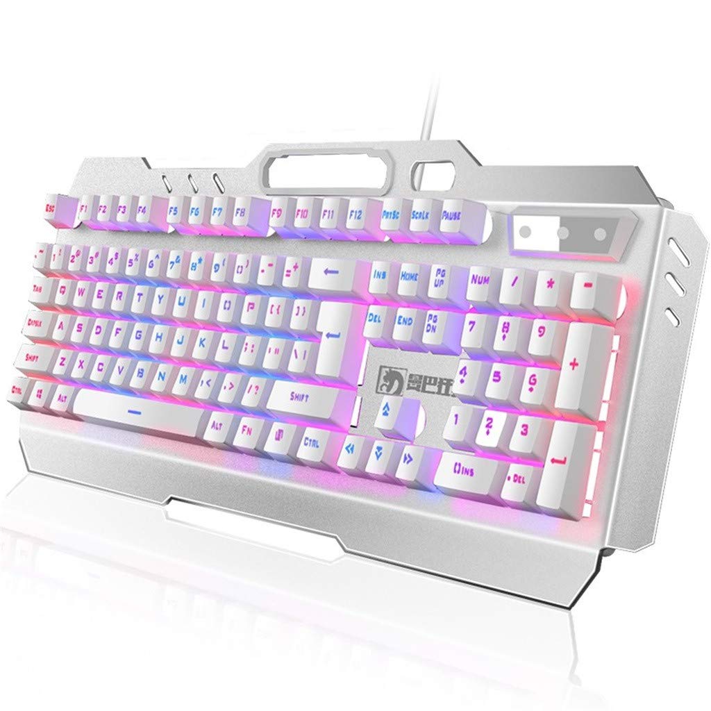WPCWRQD Mouse Mechanical Keyboard Set RGB + Wired Backlight 1 16 Ergonomic Gaming Keyboard&Mouse