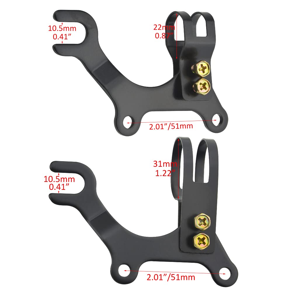 XINMEIWEN 2Pack 22mm and 31.8mm Brake Bracket Adapter Adjustable Bike Mounting Holder Disc Brake Bracket Frame Adapter Bicycle Components (160mm)