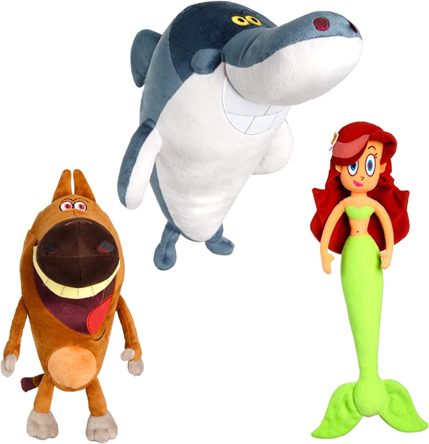 Zig & Sharko Plush Dolls Bundle - 12" Officially Licensed Stuffed Toys for Kids, Including Zig, Sharko, and Marina