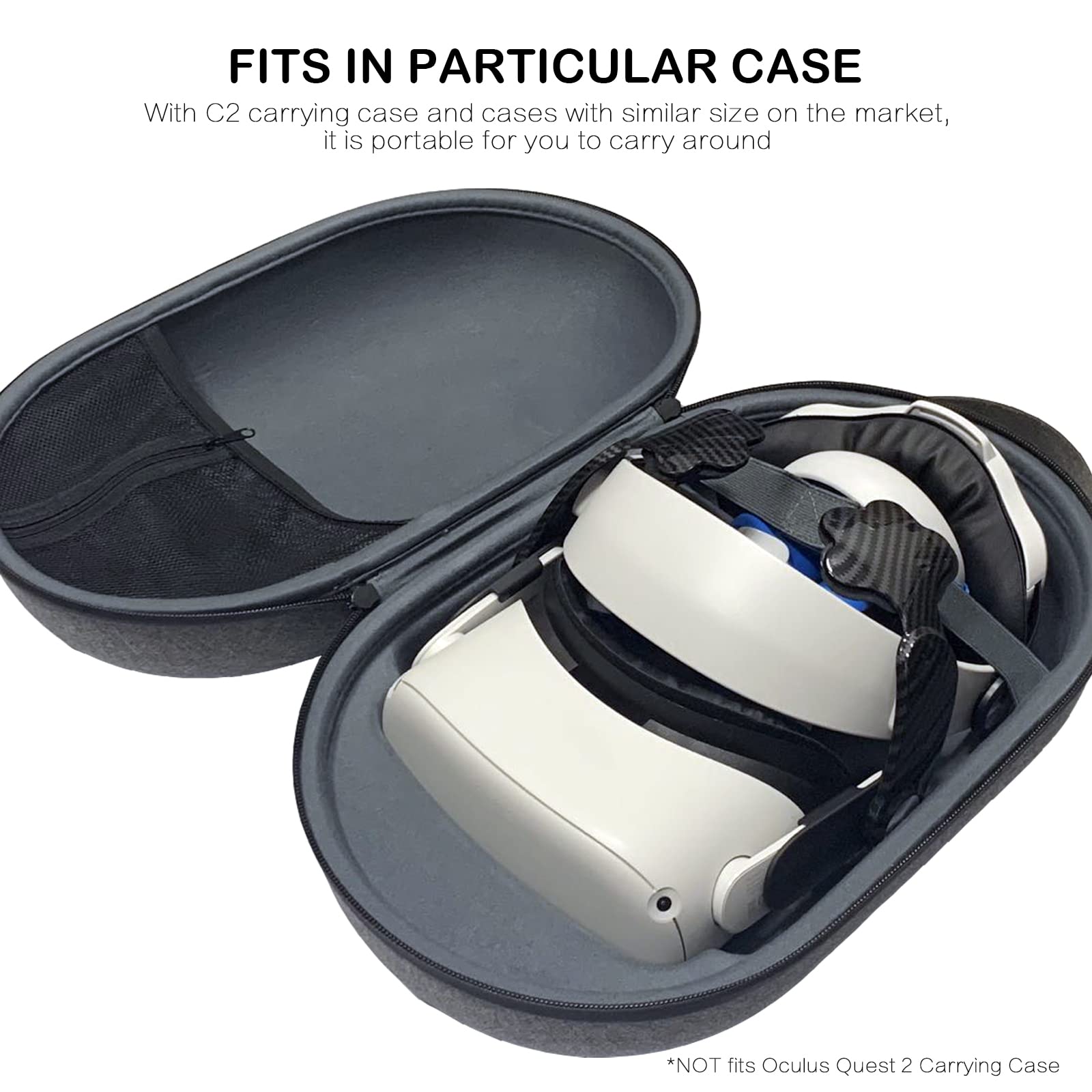 UNIDO VR Accessories for (Meta) Quest 2: Upgrade of Elite Straps Ergonomic Design Enhanced Balance Support Comfort in VR