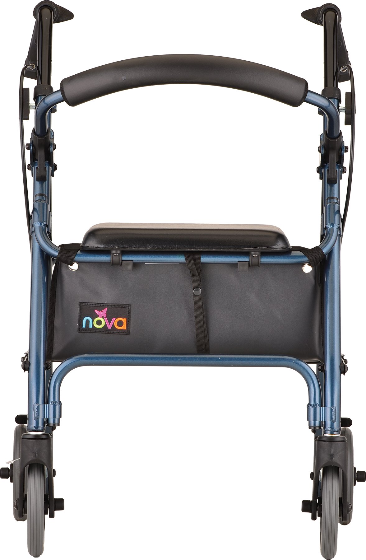 NOVA Medical Products GetGo Petite Rollator Walker for Height 4’0” - 5”4”, Blue, 1 Count