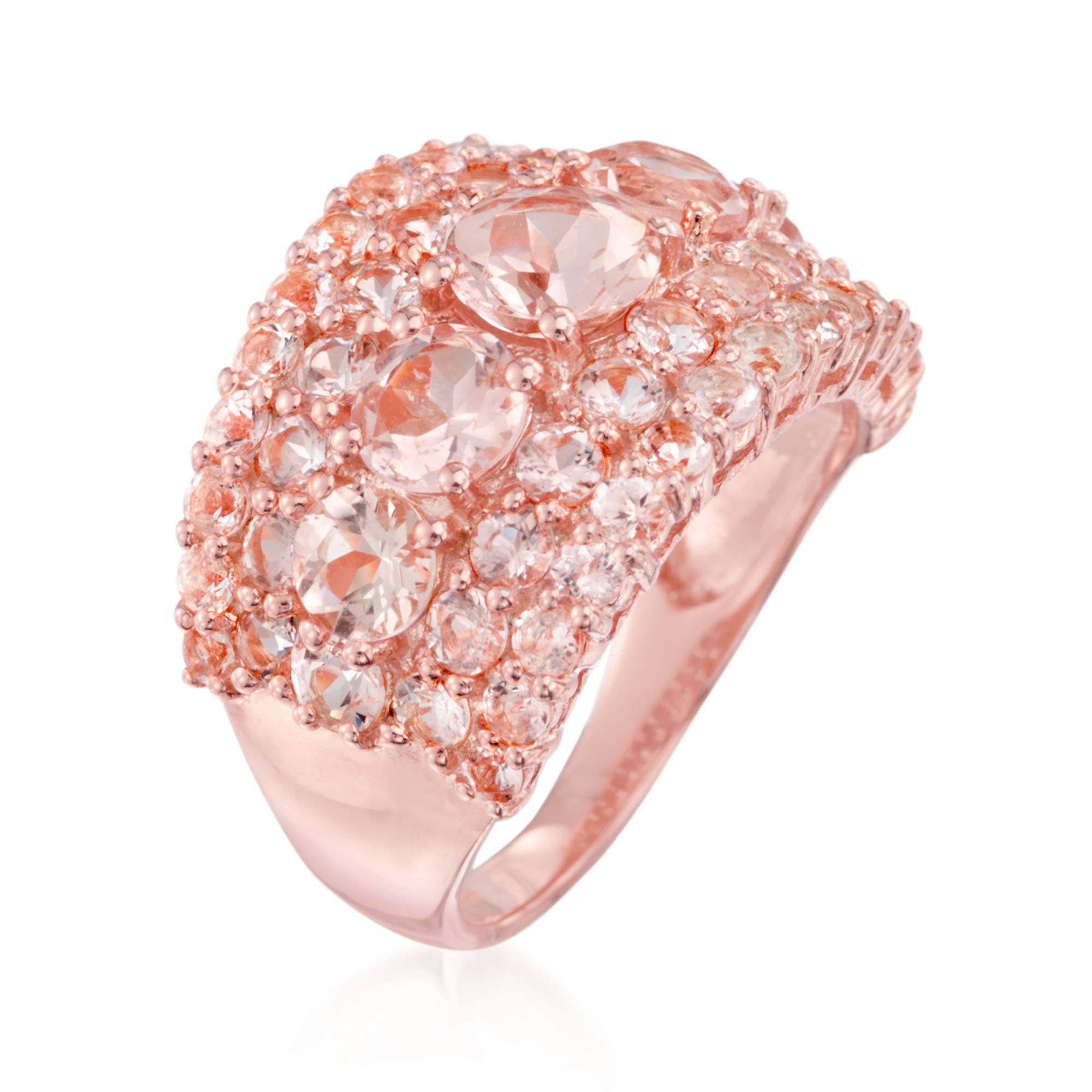 Ross-Simons 4.10 ct. t.w. Morganite Ring in 14kt Rose Gold Over Sterling. Size 9