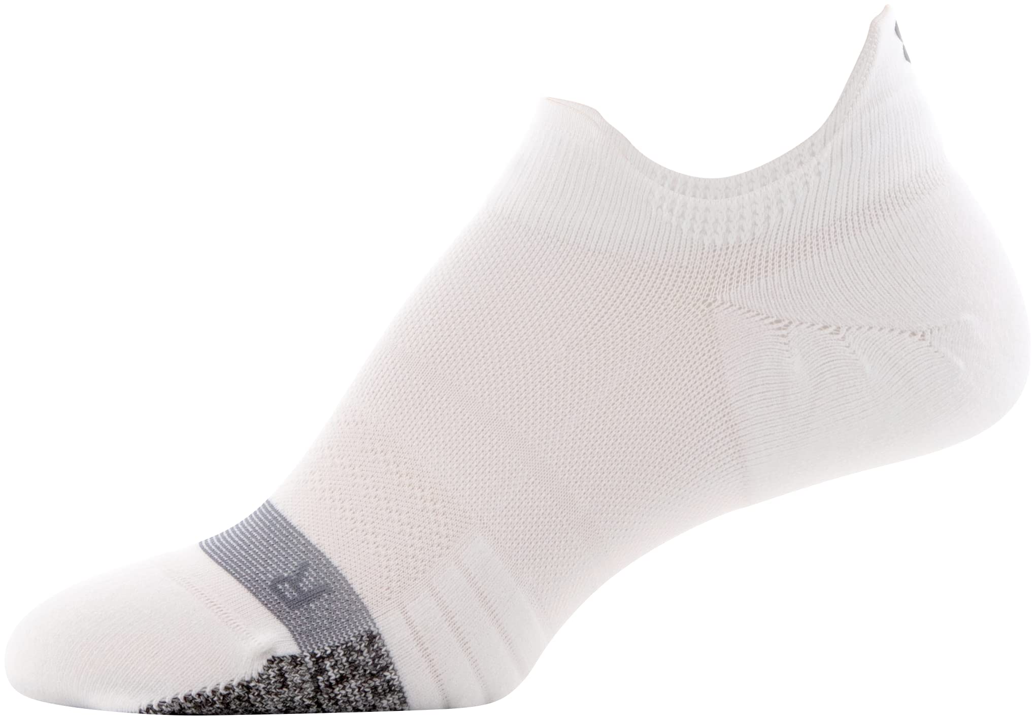 Under Armour Women's Breathe No Show Tab Socks, 3-Pairs, White/White/Halo Gray, Medium