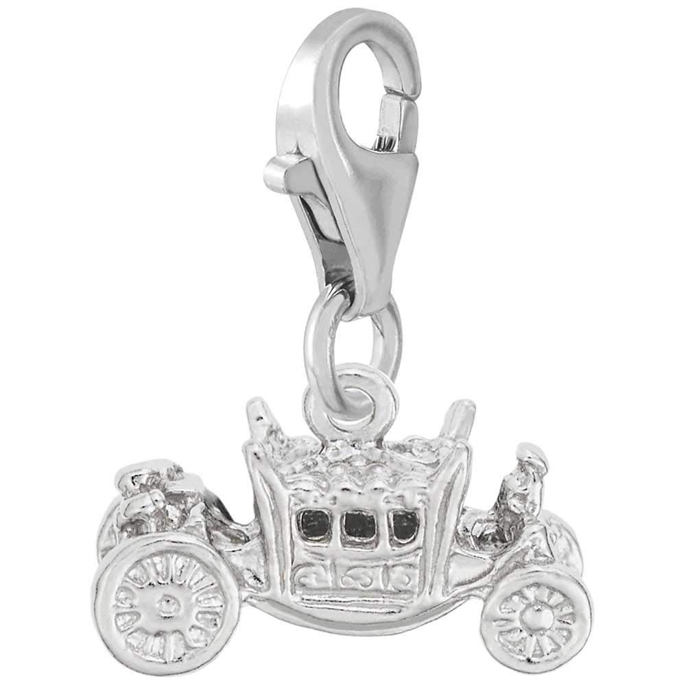 Rembrandt Charms Coach Charm with Lobster Clasp, Sterling Silver