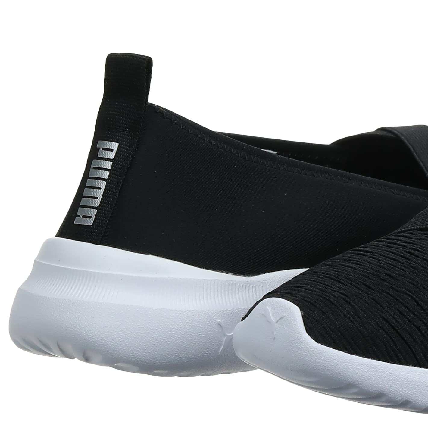 PUMA Womens Adelina, PUMA Womens Black-PUMA Womens Silver, 7
