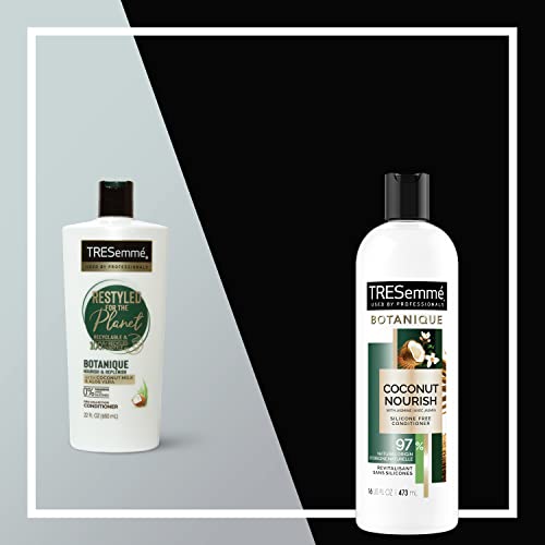 TRESemmé Conditioner Botanique Coconut Nourish 4 Count for Dry Hair And Damaged Hair 92% Natural Derived Ingredients with Professional Performance 16 oz