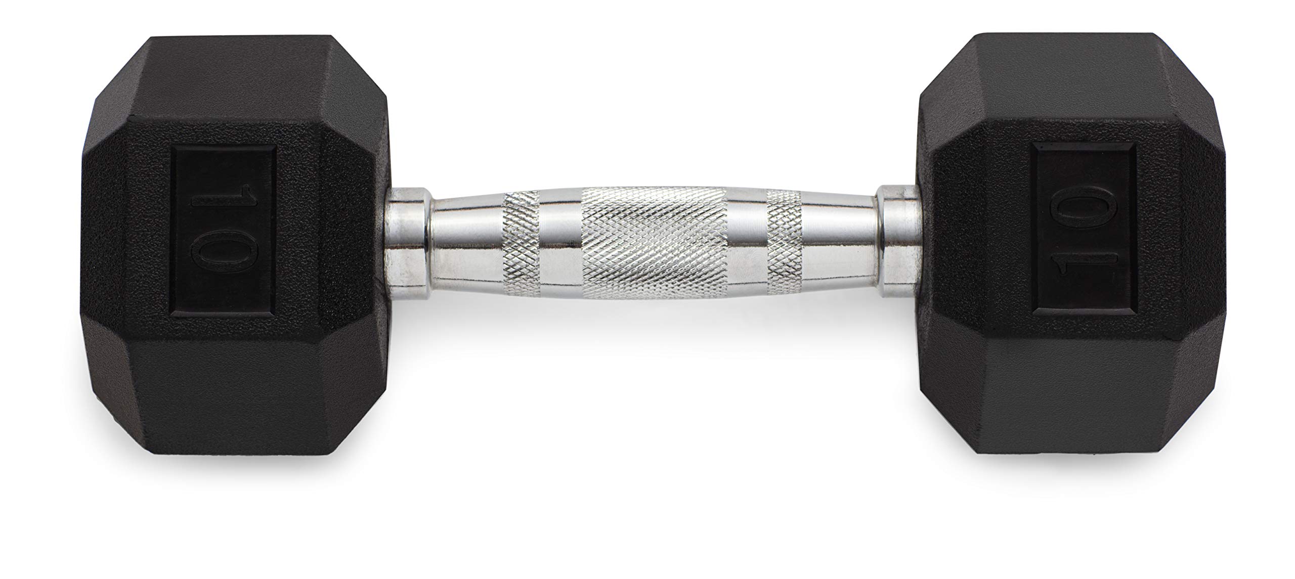 Weider Rubber Hex Dumbbell, 15 Lbs.,Black