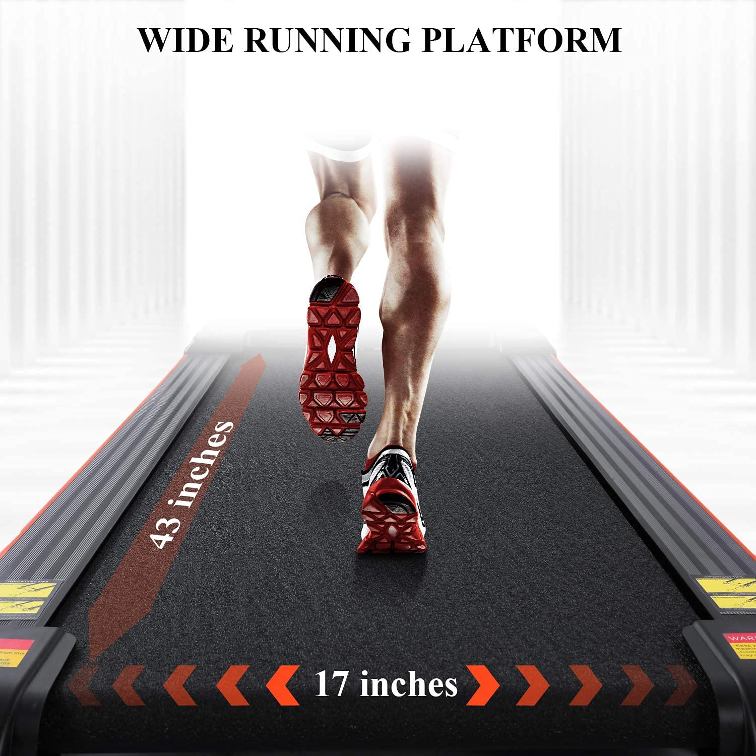 Treadmill Electric Folding Treadmill Manual Incline Running Machine 0.5HP 8.5MHP Speed 3-Level Incline Adjustment with Pre-Set Training Programs Large LCD Display Cup Holder for Home Use
