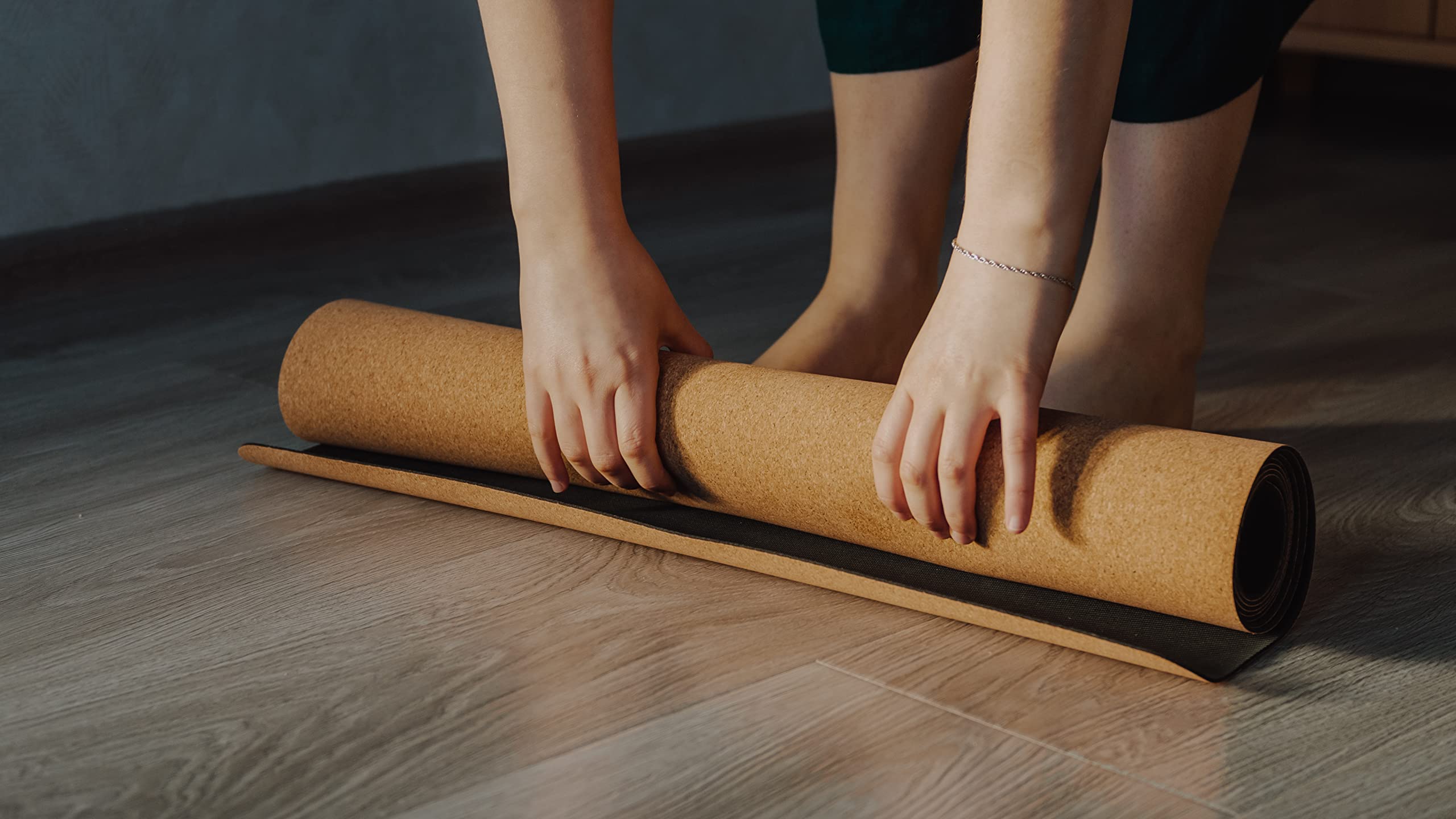 YOGLECTIC Cork Yoga Mat I 4.8mm I Eco-Friendly I Durable I Ultra-Lightweight