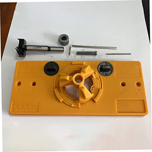 Router Jigs 1 Set Punch Tool Kit Router Jigs Hinge Drilling Tool Set Bit Kit Punch Tool Router Tool 35mm Hinge Hole Positioner Tool Kit Hinge Hole Set Orange Opener