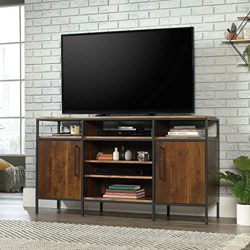 Sauder Nova Loft Credenza, L: 61.97" x W: 17.32" x H: 34.29", Grand Walnut Finish