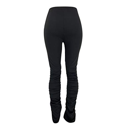 Women's Run Workout s Pants Gradient Yoga Sport Stacked Leggings Teen Sweatpants Black