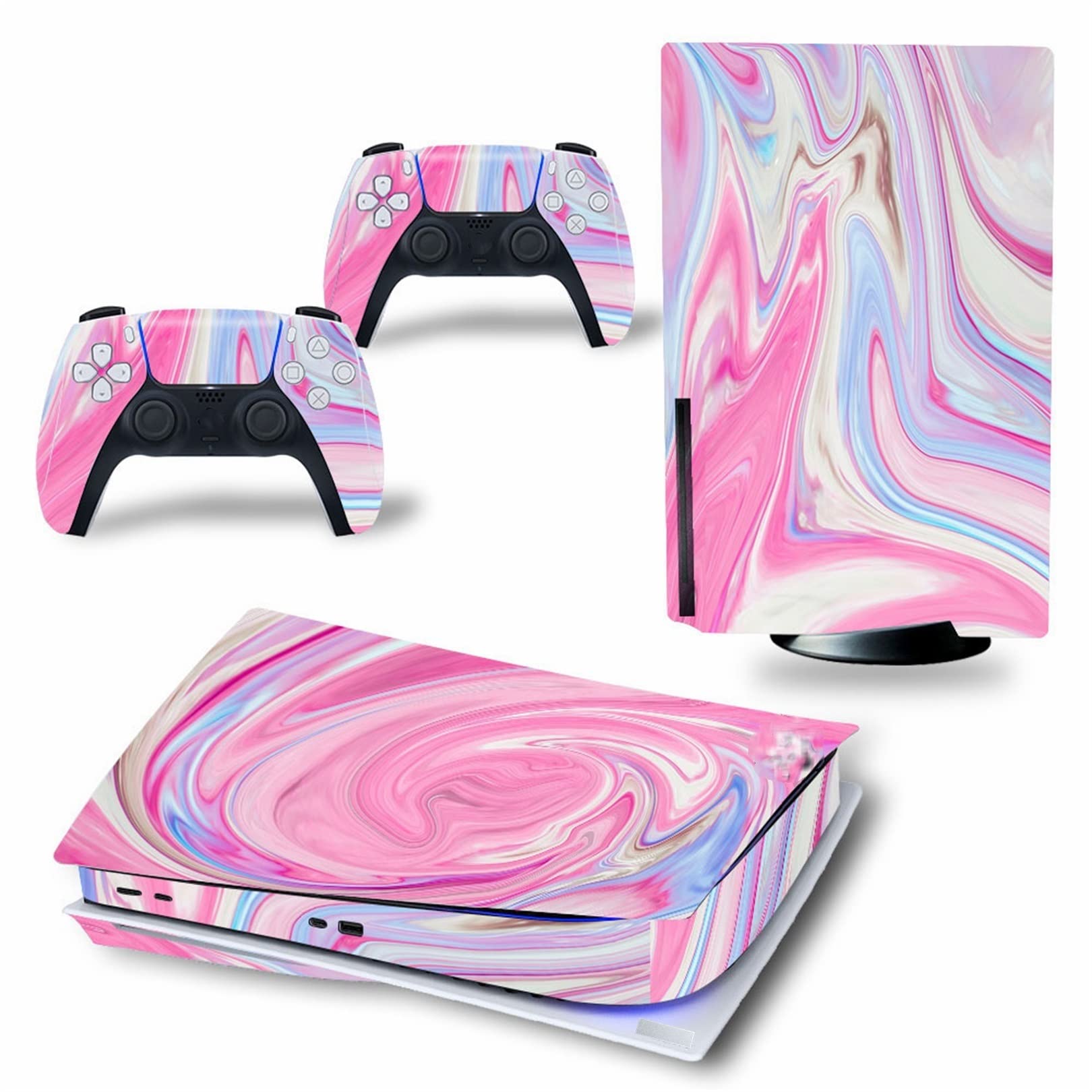WREXIL LEEWEE for PS5 Skin Disc Edition & Digital Edition Console and Controller Vinyl Cover Skins Wraps Scratch Resistant, Compatible with for PS5 184357 No Foaming (Size : Disc Version)
