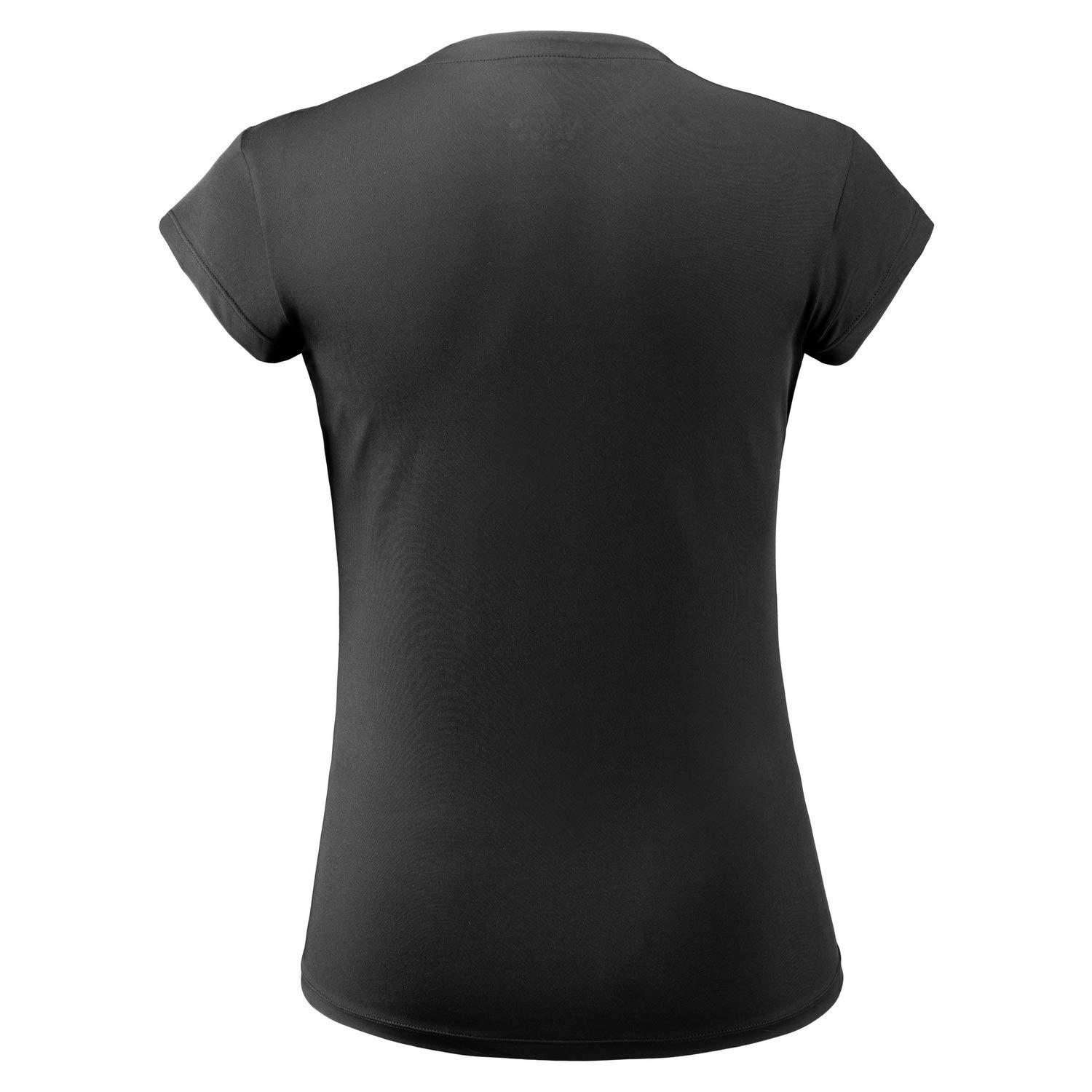 Tennis Shirts for Women Short Sleeves, Solid Golf T Shirts V-Neck Running Shirts(Black,M)